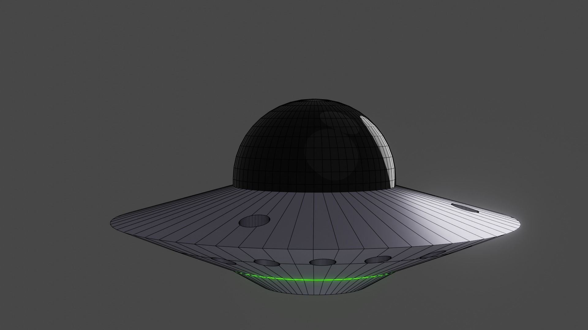 3D model simple metal ufo spaceship VR / AR / low-poly | CGTrader