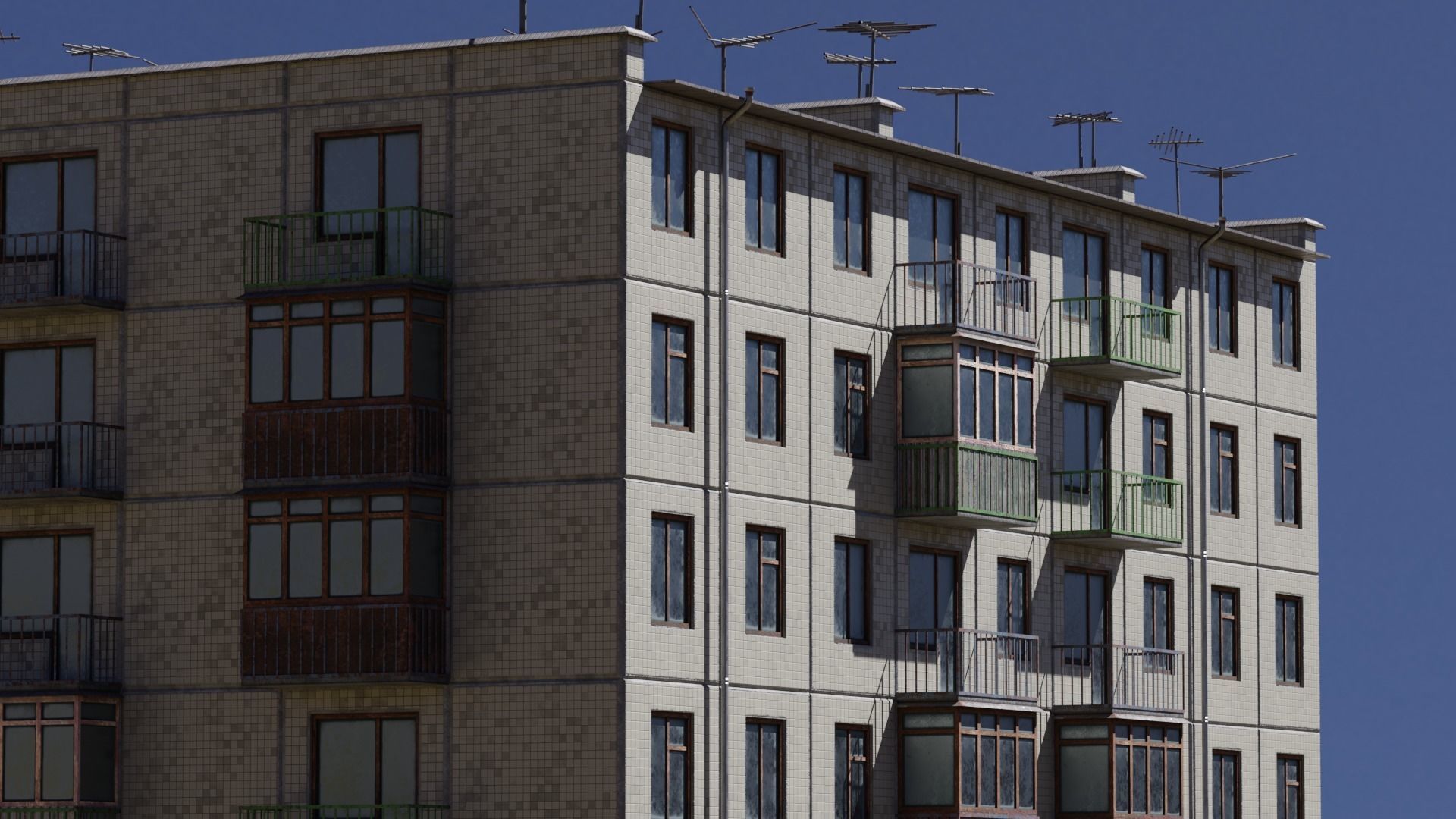 3D model Modular Soviet Panel Apartment House VR / AR / low-poly | CGTrader