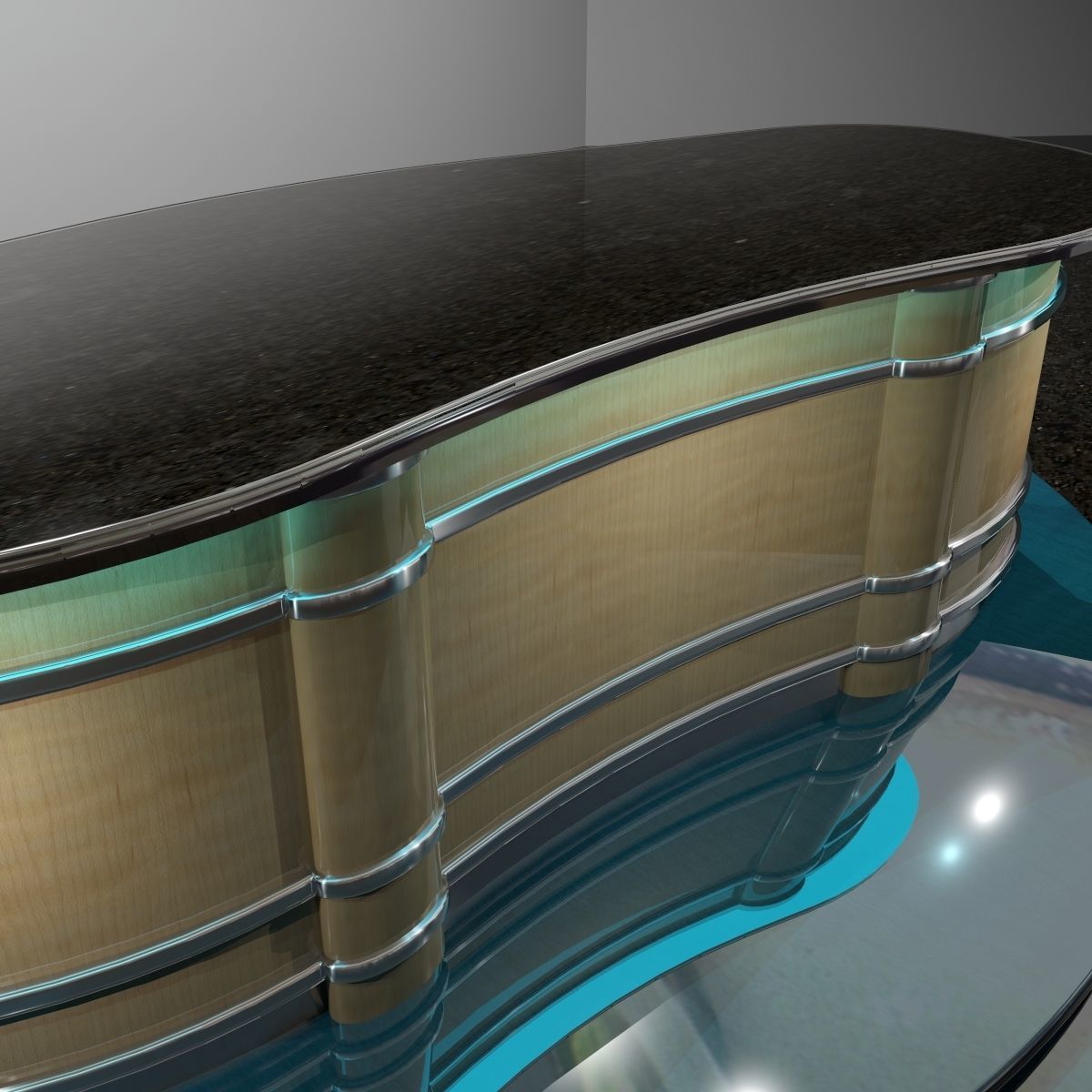 News Room Desk - Talk Show Desk 3D model | CGTrader