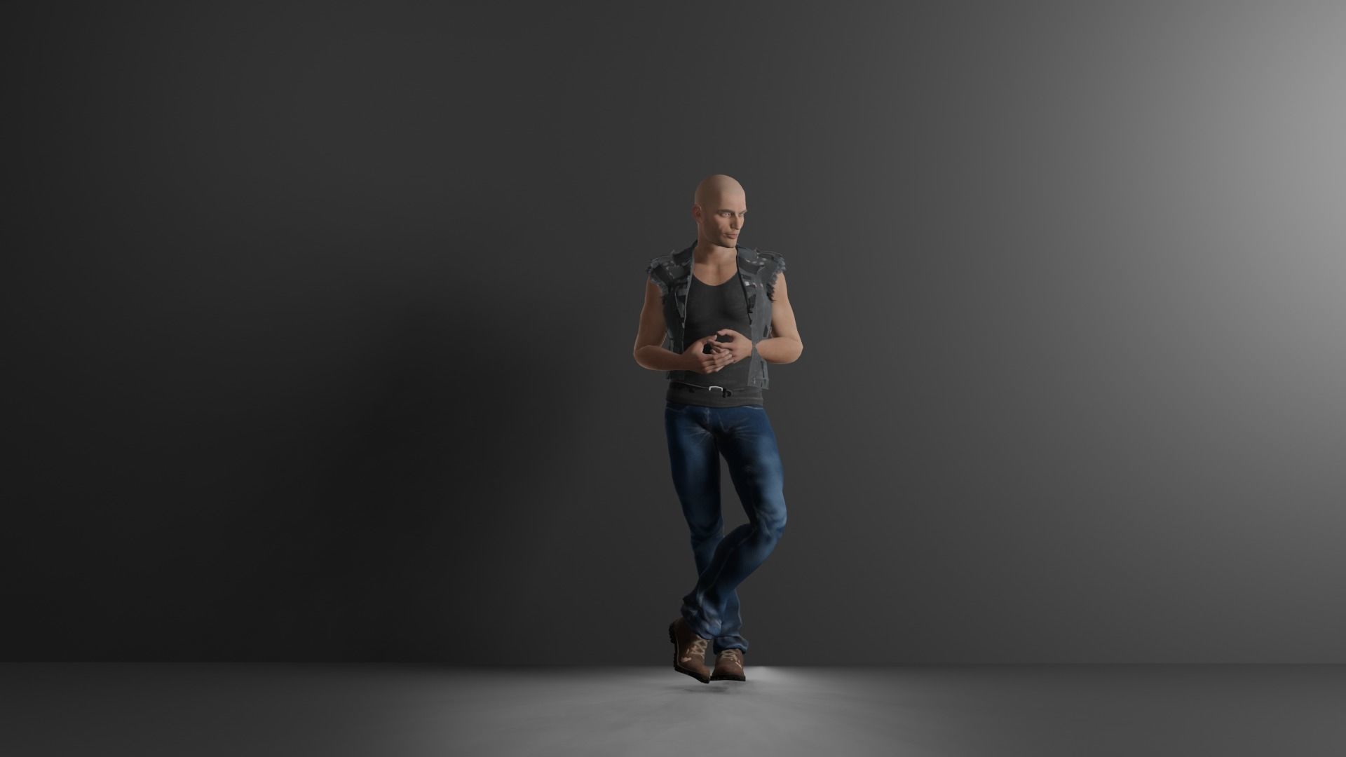 3D model BALD MAN CHARACTER VR / AR / low-poly | CGTrader