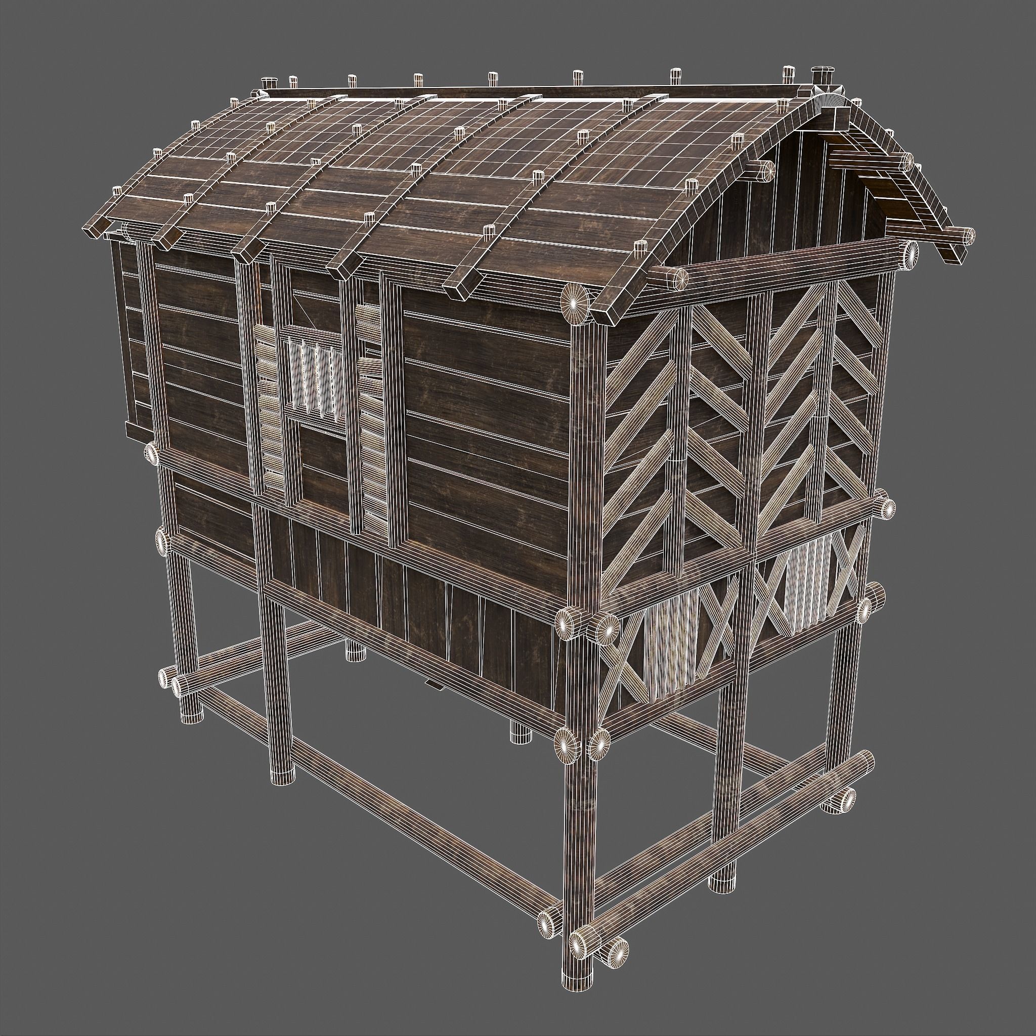 3D model Medieval Cabins Version One VR / AR / low-poly | CGTrader