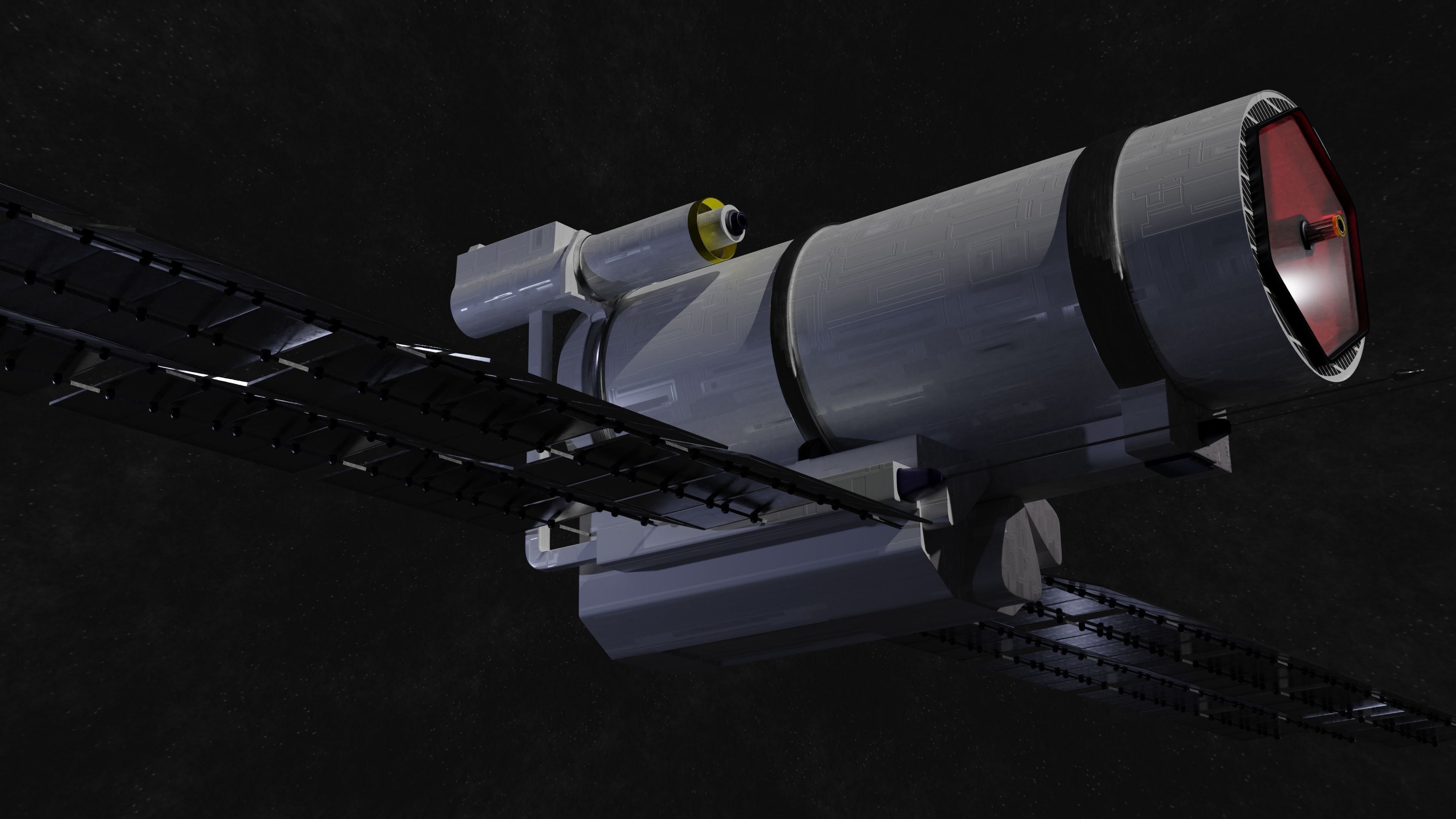 3D model Space laser satellite defence system VR / AR / low-poly | CGTrader