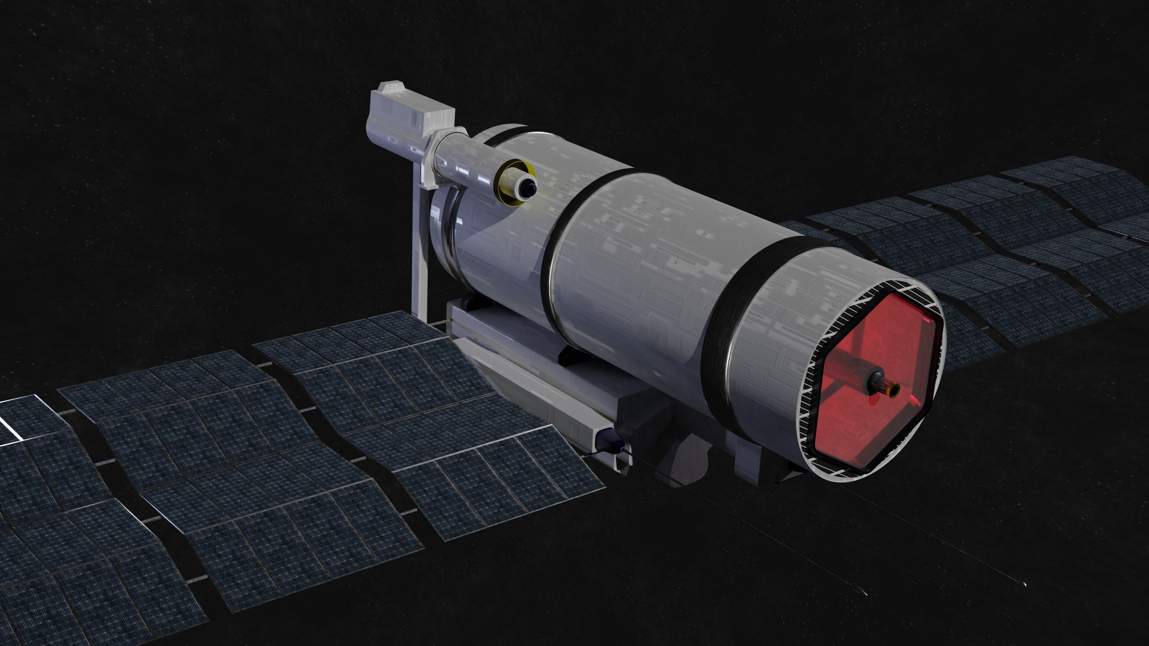 3D model Space laser satellite defence system VR / AR / low-poly | CGTrader