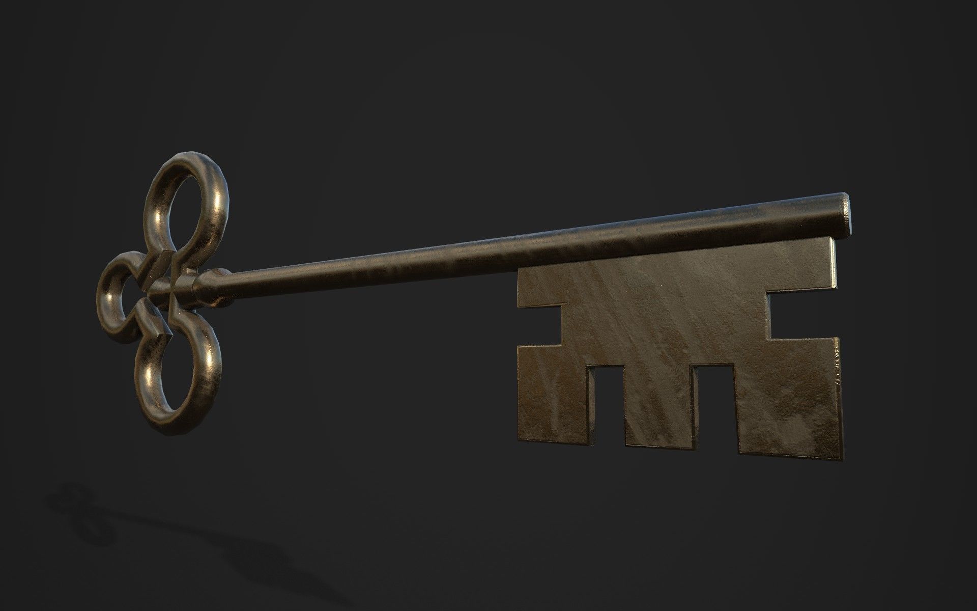 Bronze key 3D model | CGTrader