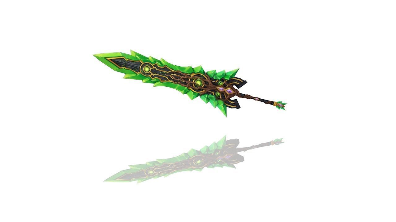 3D model Crystal Nature Greatsword VR / AR / low-poly | CGTrader