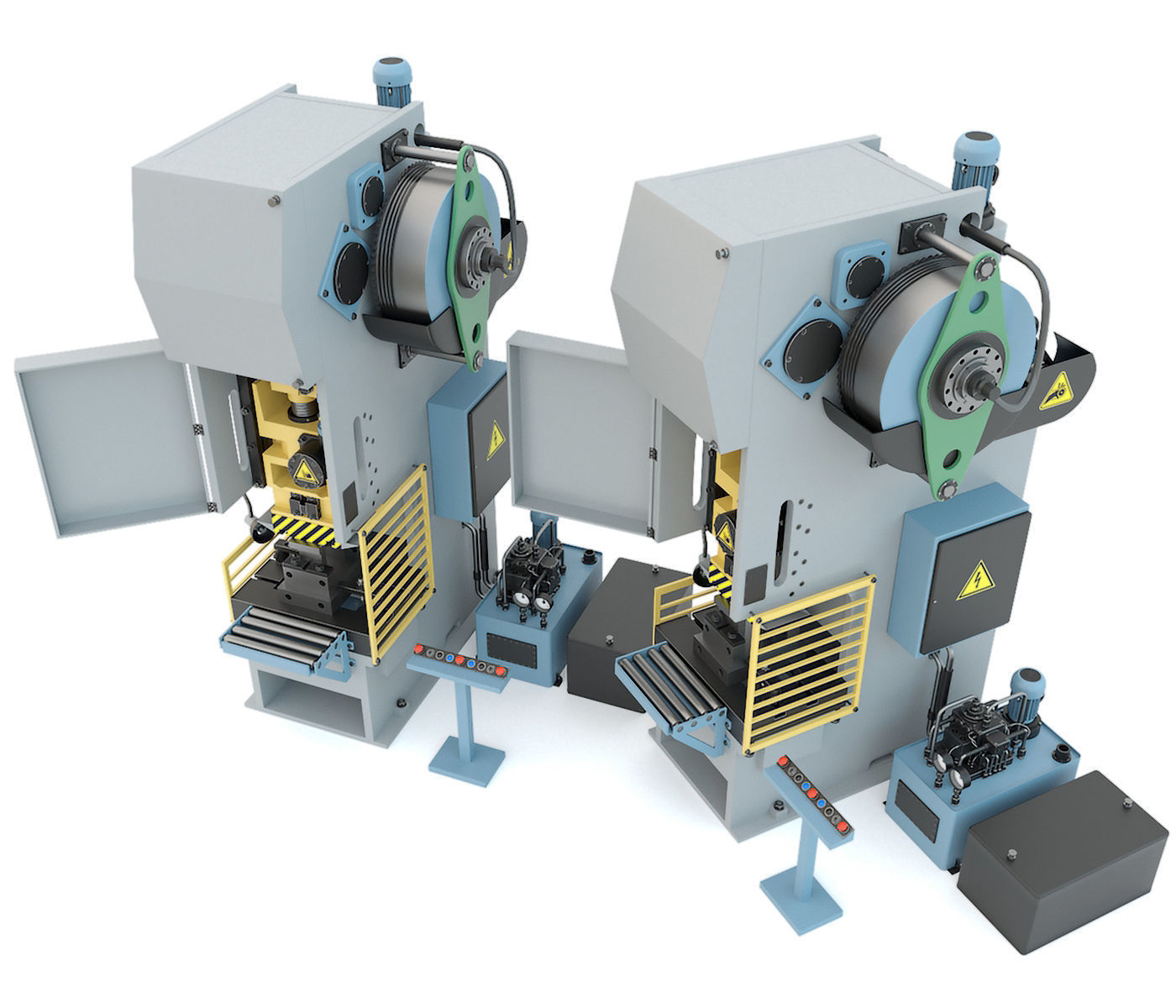 Industrial mechanical press-stamping machine tool KV2132 3D model ...