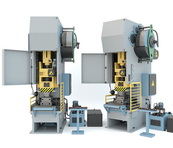 Industrial mechanical press-stamping machine tool KV2132 3D model ...