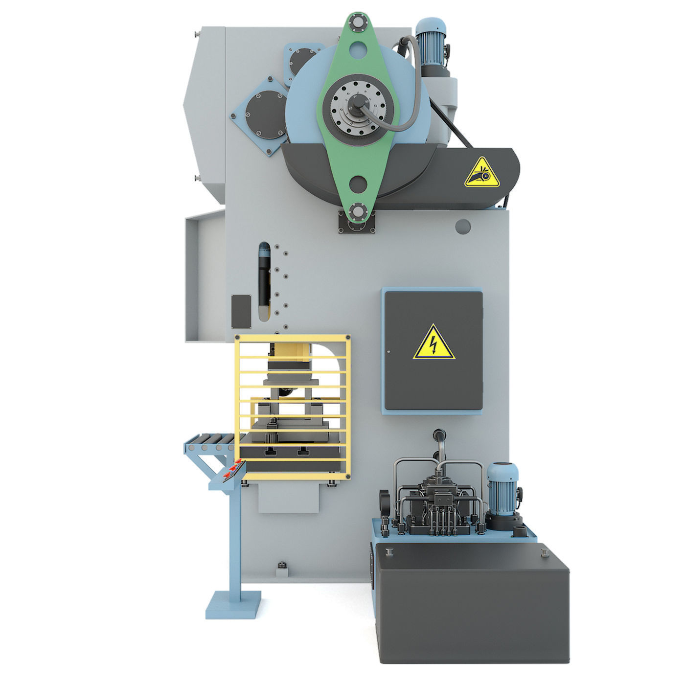 Industrial mechanical press-stamping machine tool KV2132 3D model ...