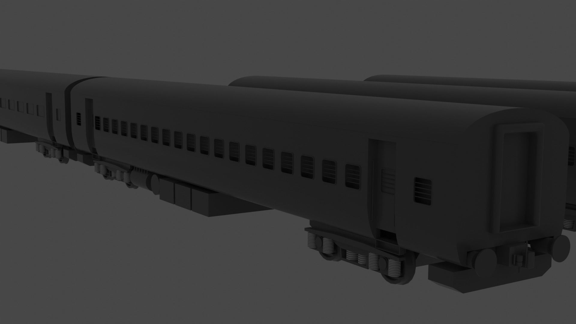 Indian locomotive and passenger coaches 3D model | CGTrader