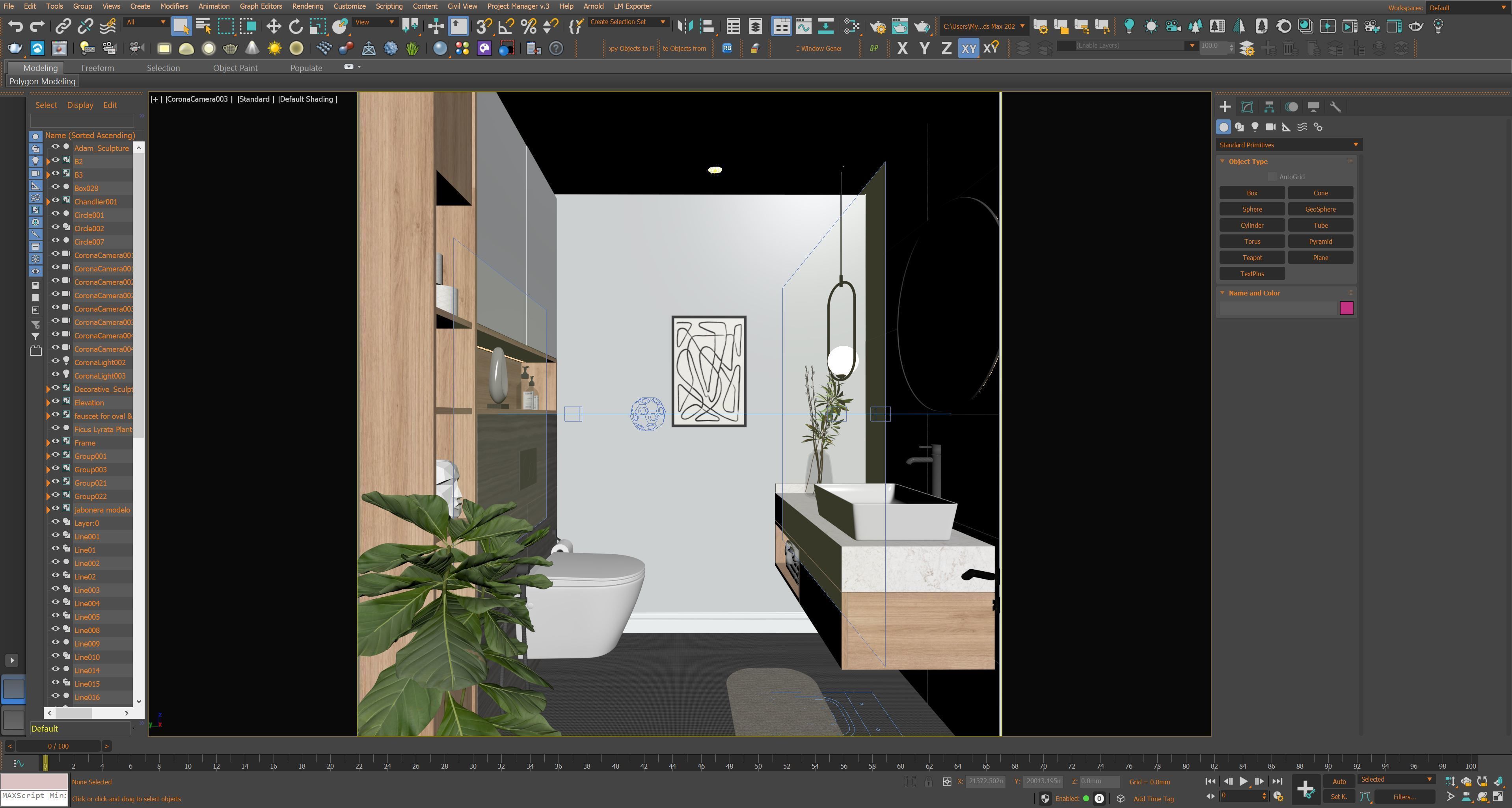 Modern Powder Room 3D model | CGTrader
