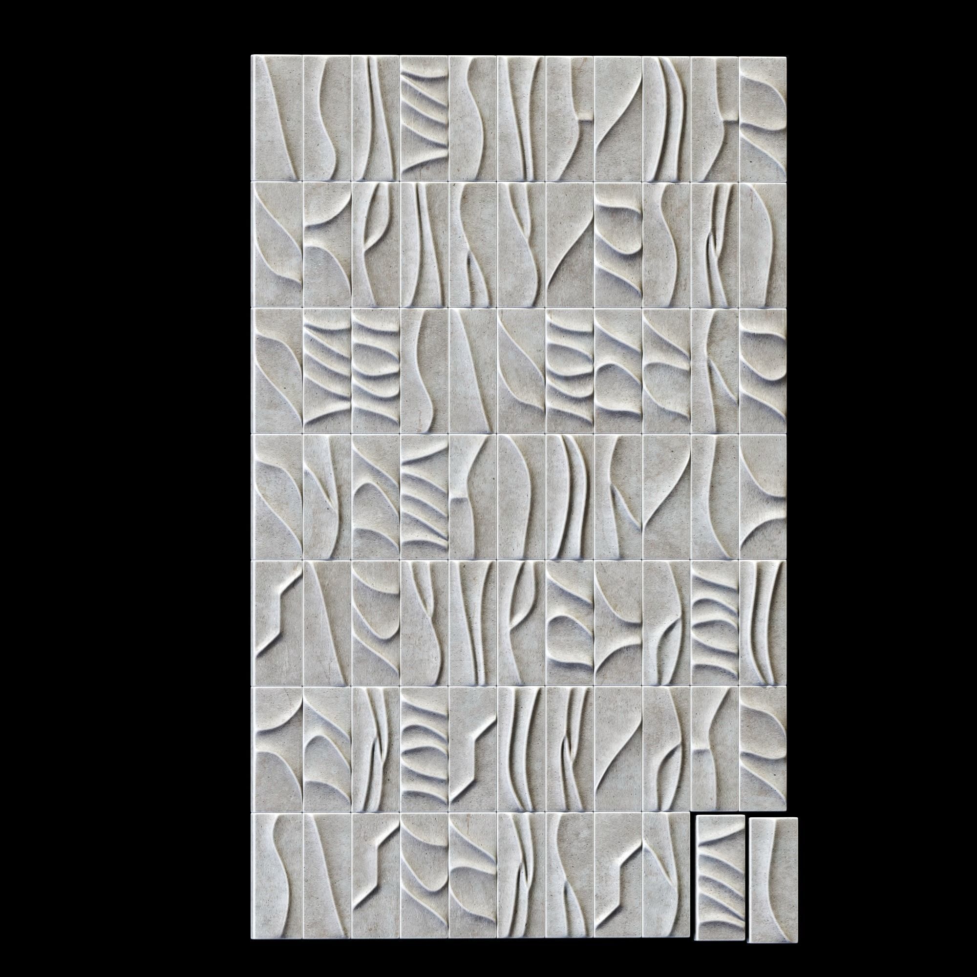 Tile line curve decor n1 3D model | CGTrader