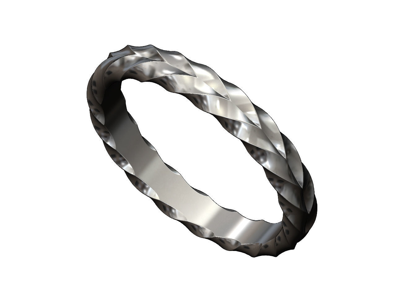 Double row twist motif band US sizes 5to10 3D model 3D printable | CGTrader