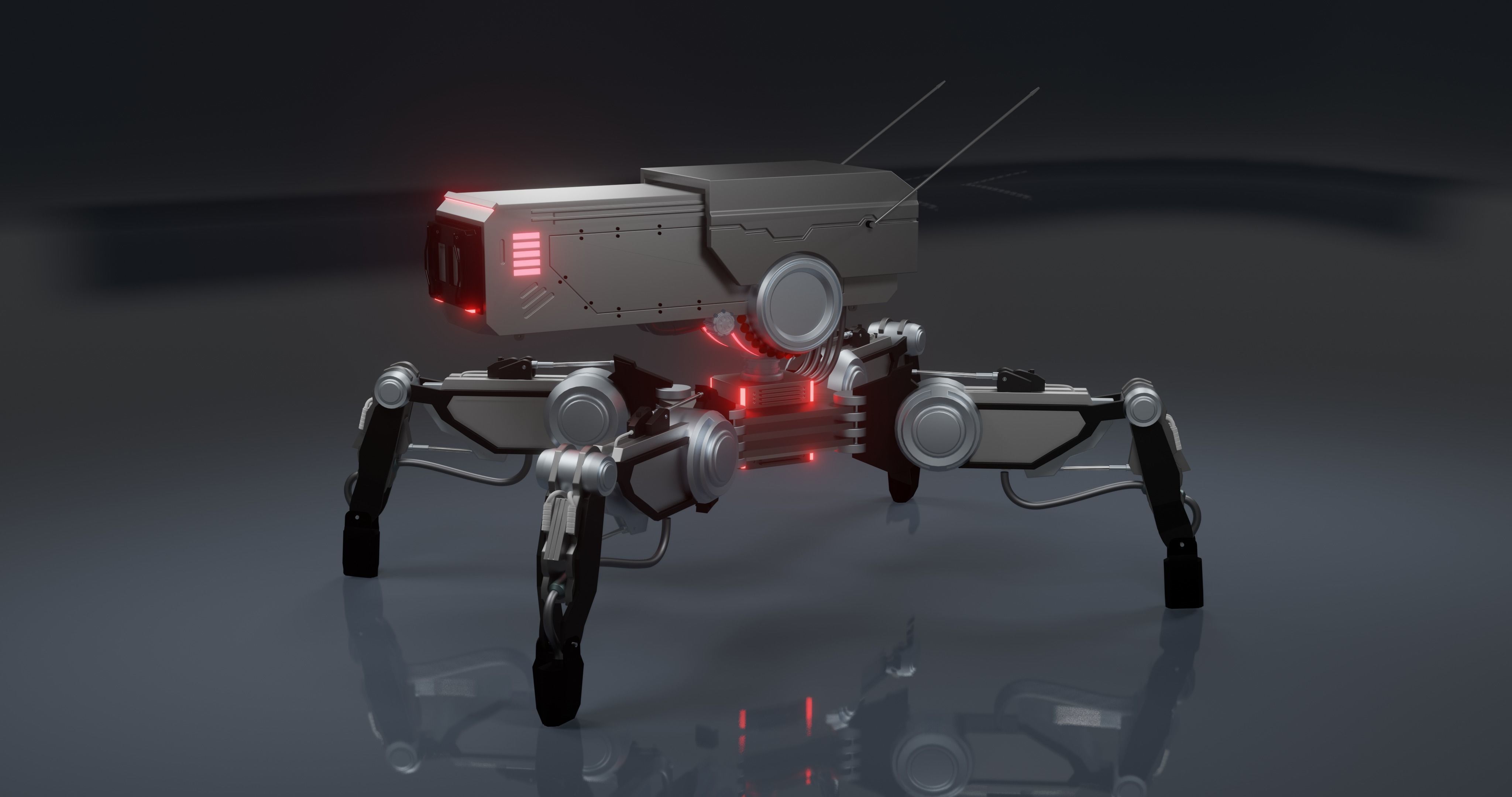 3D model Sci-fi Spider Drone VR / AR / low-poly | CGTrader