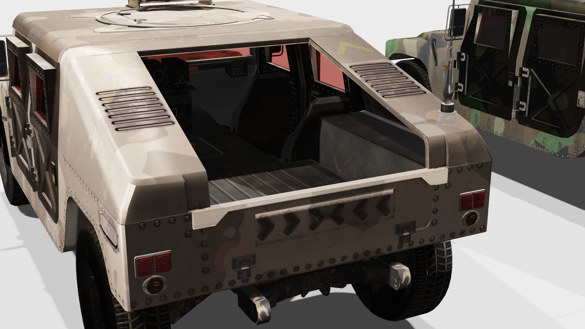 3D model Rhino Hummer Military Gun Truck VR / AR / low-poly | CGTrader