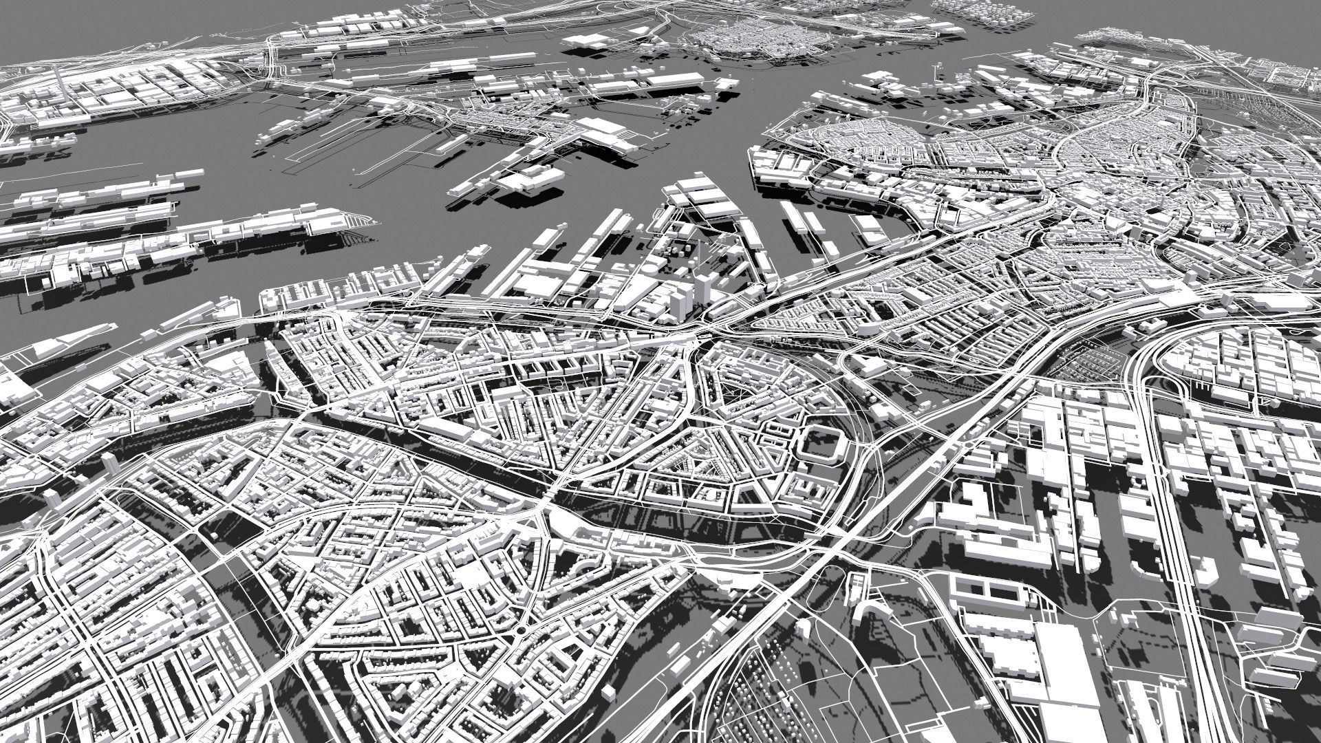 Cityscape Rotterdam Netherlands 3D model | CGTrader