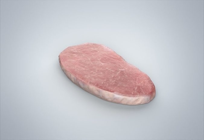 Pork chop 3d food modell one piece 3D model | CGTrader