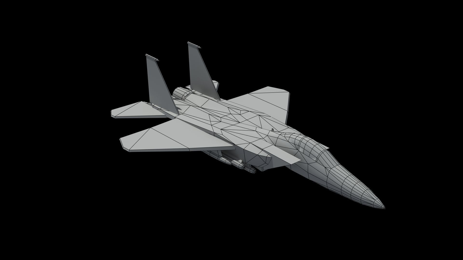 3D model F15E Strike Eagle VR / AR / low-poly | CGTrader