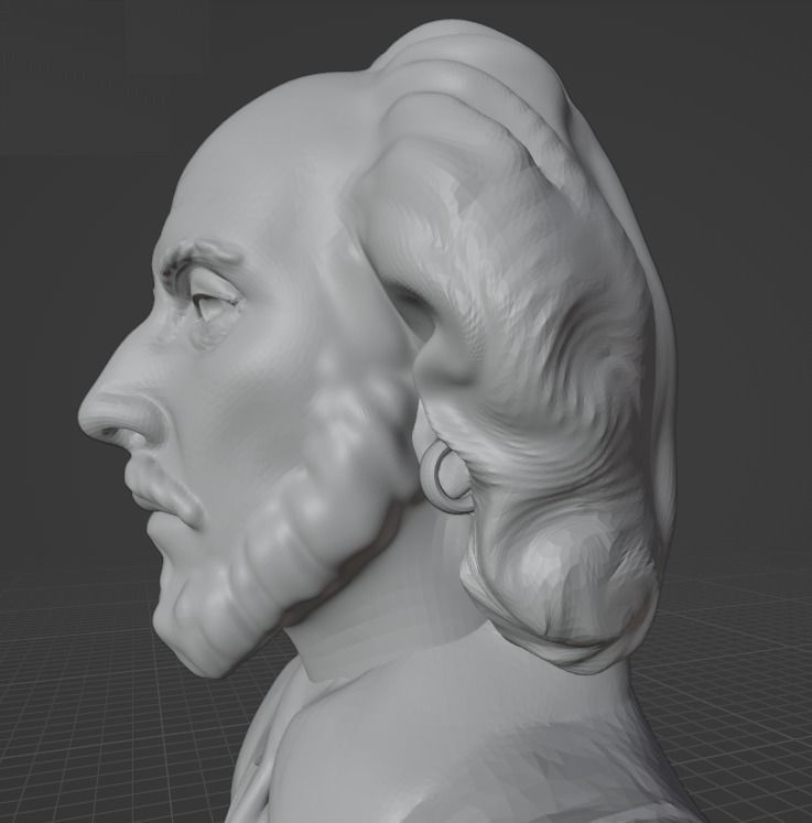 William Shakespeare 3D model 3D printable | CGTrader