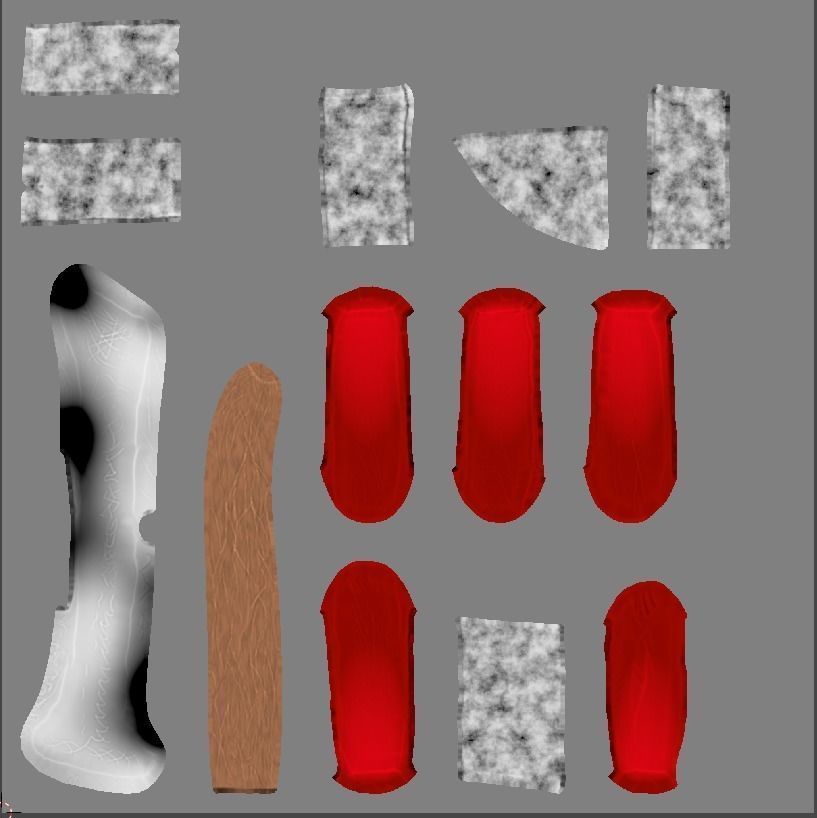 3D model Stylized sword weapon with ruby overlays PBR low-poly game ...