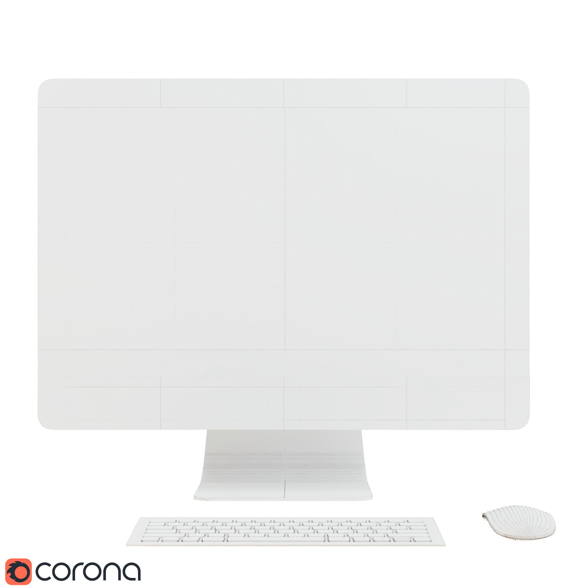 iMac1 corona clock - imac 3D model | CGTrader