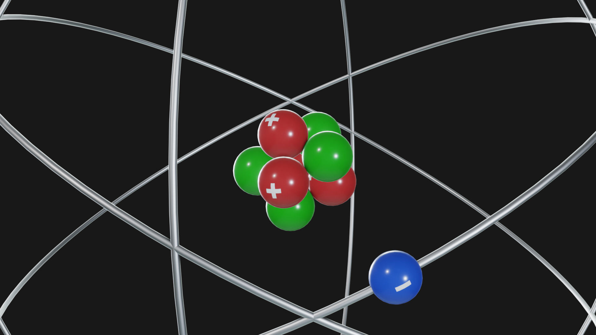 Atom Nuclear Model - Rutherford 3D model animated | CGTrader
