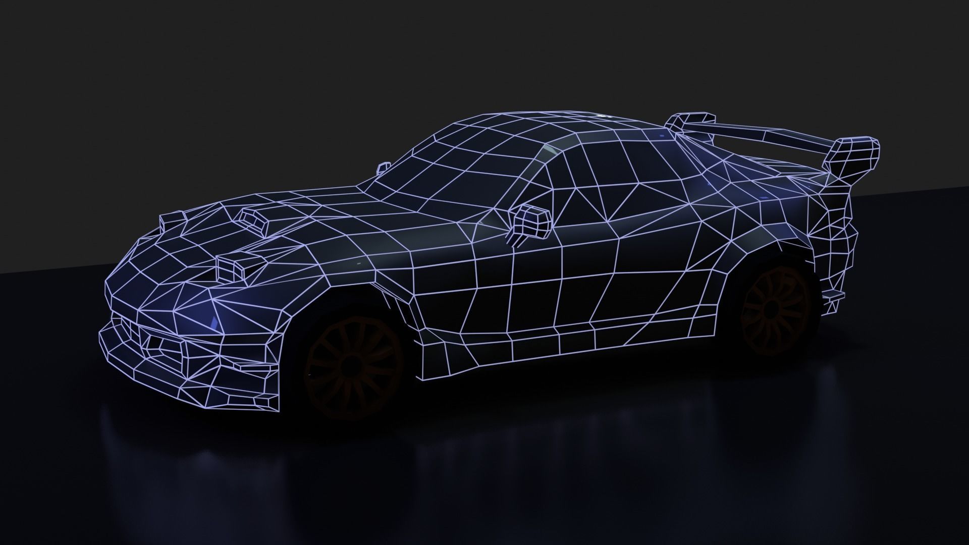 3D model Low poly racing sport-car VR / AR / low-poly | CGTrader