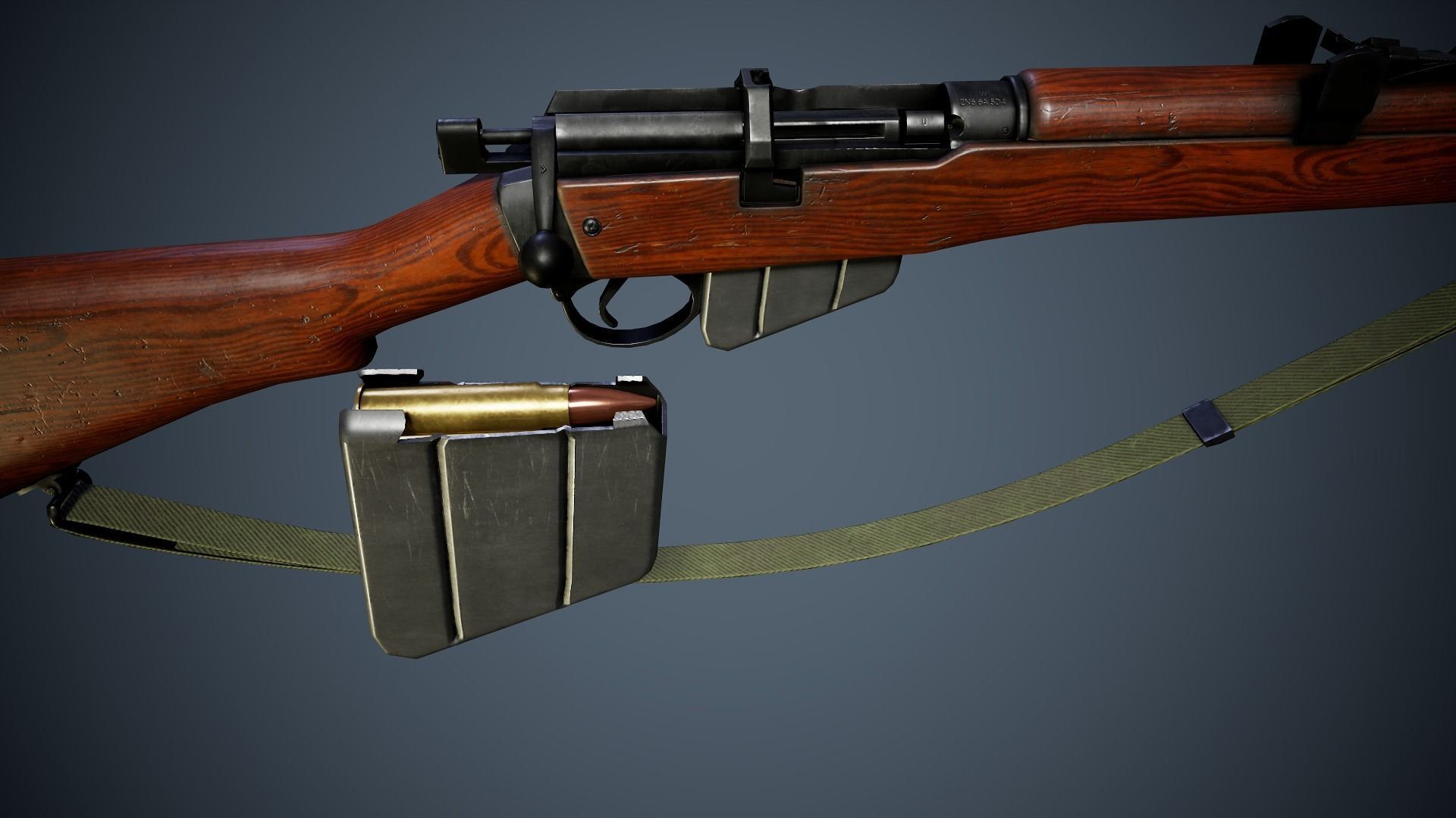 3D model British WW2 Weapons pack - Lee Enfield - STEN - BREN machine ...