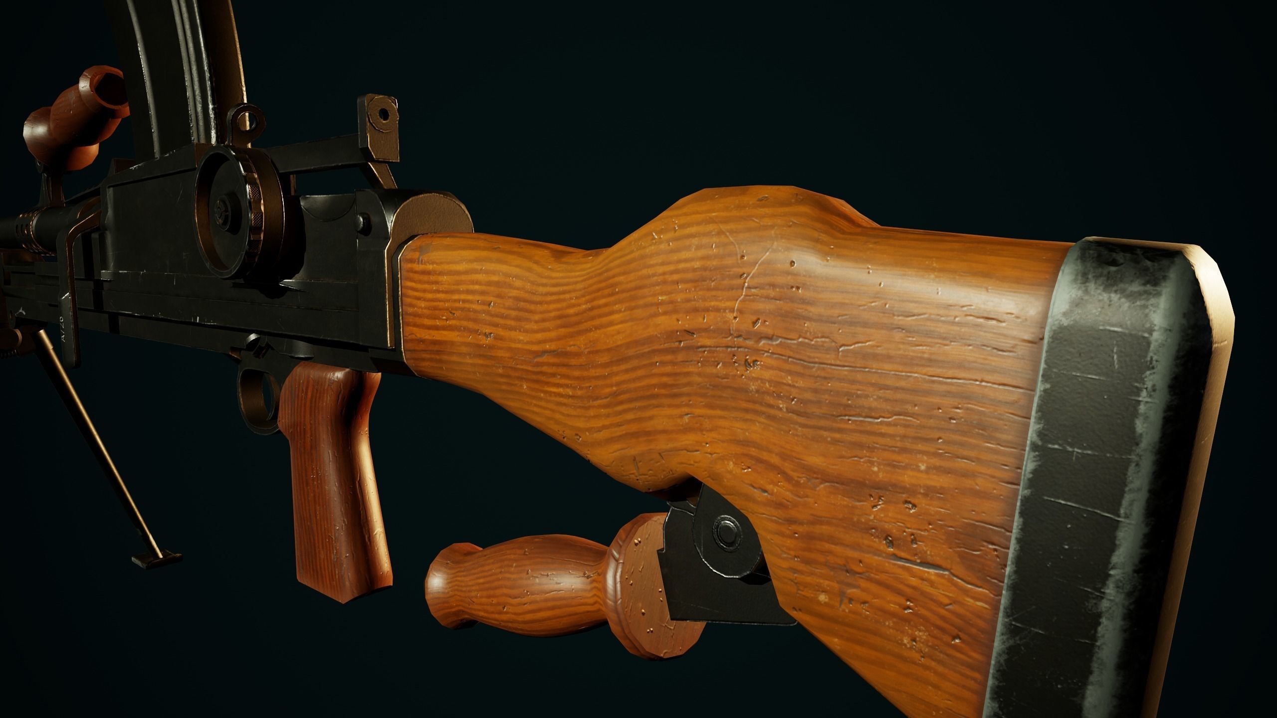 3D model British WW2 Weapons pack - Lee Enfield - STEN - BREN machine ...
