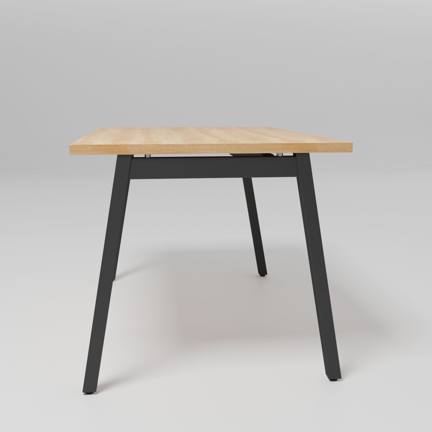 OGI M - Rectangular melamine-faced chipboard workstation desk - free 3D ...