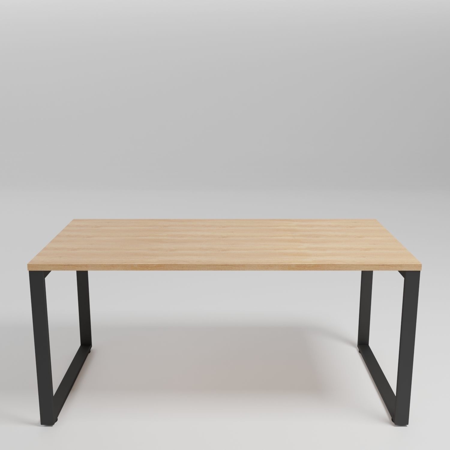 OGI Q - Rectangular melamine-faced chipboard workstation desk - free 3D ...