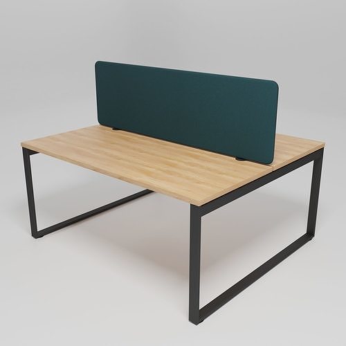OGI Q - Rectangular melamine-faced chipboard workstation bench - free ...
