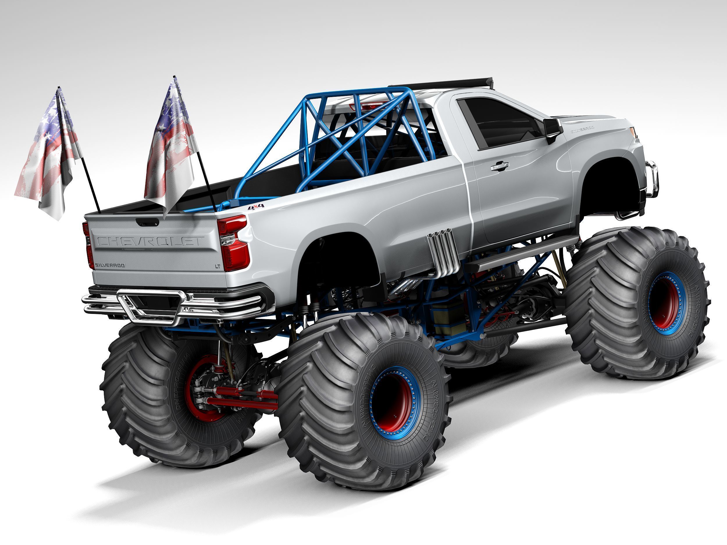 Chevrolet Silverado Monster Truck 2019 3D model | CGTrader