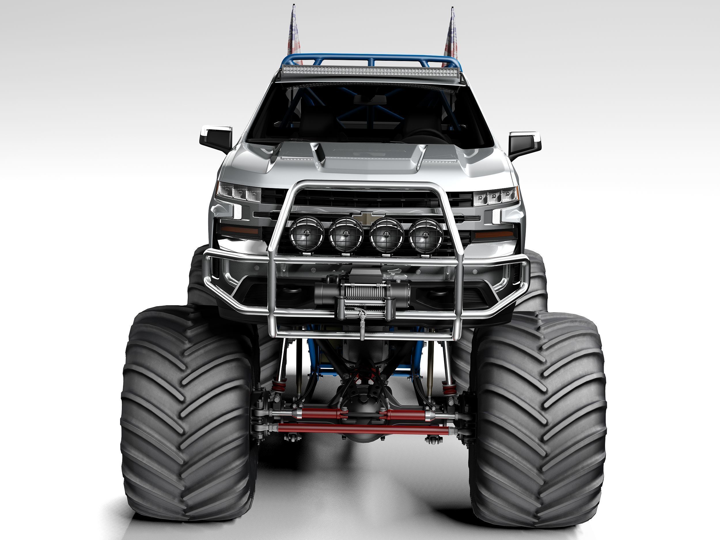 Chevrolet Silverado Monster Truck 2019 3D model | CGTrader