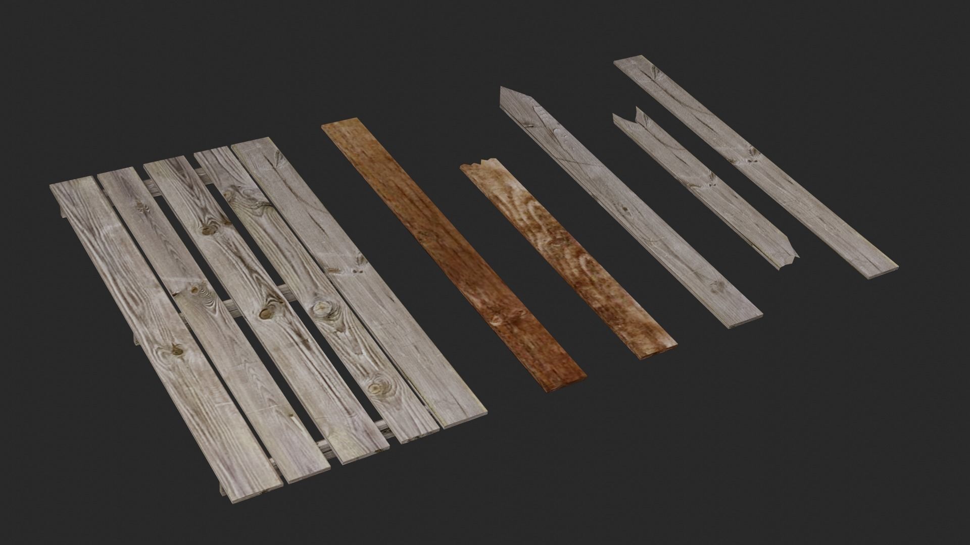 3D model Old Plank Wood Low Poly VR / AR / low-poly | CGTrader