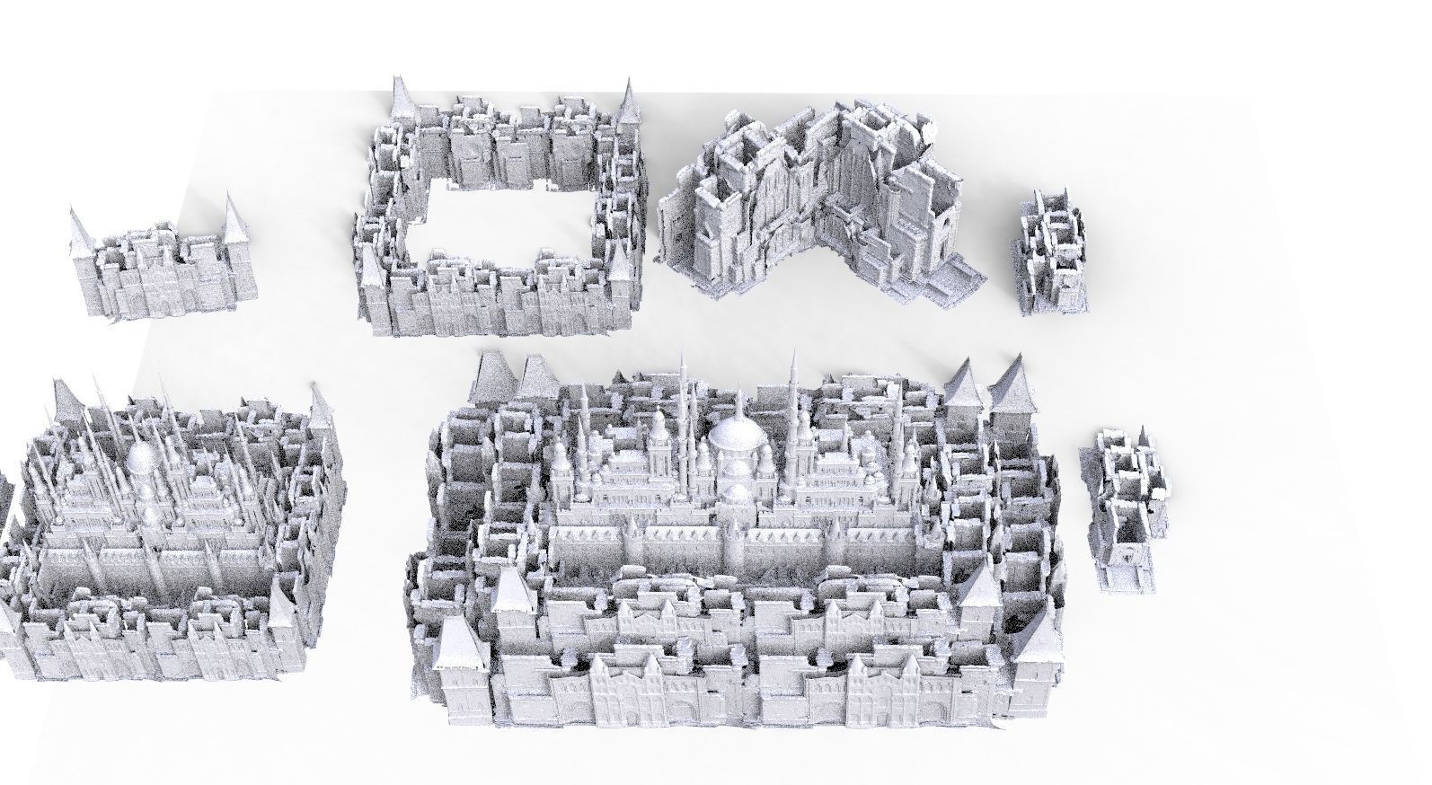 High Elf City Massive structures Kit bash Set 3D model | CGTrader