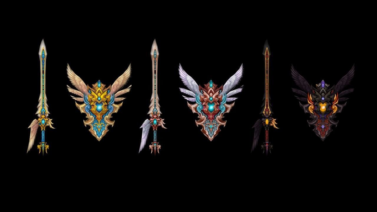 3D model Angel - Sword and Shield VR / AR / low-poly | CGTrader