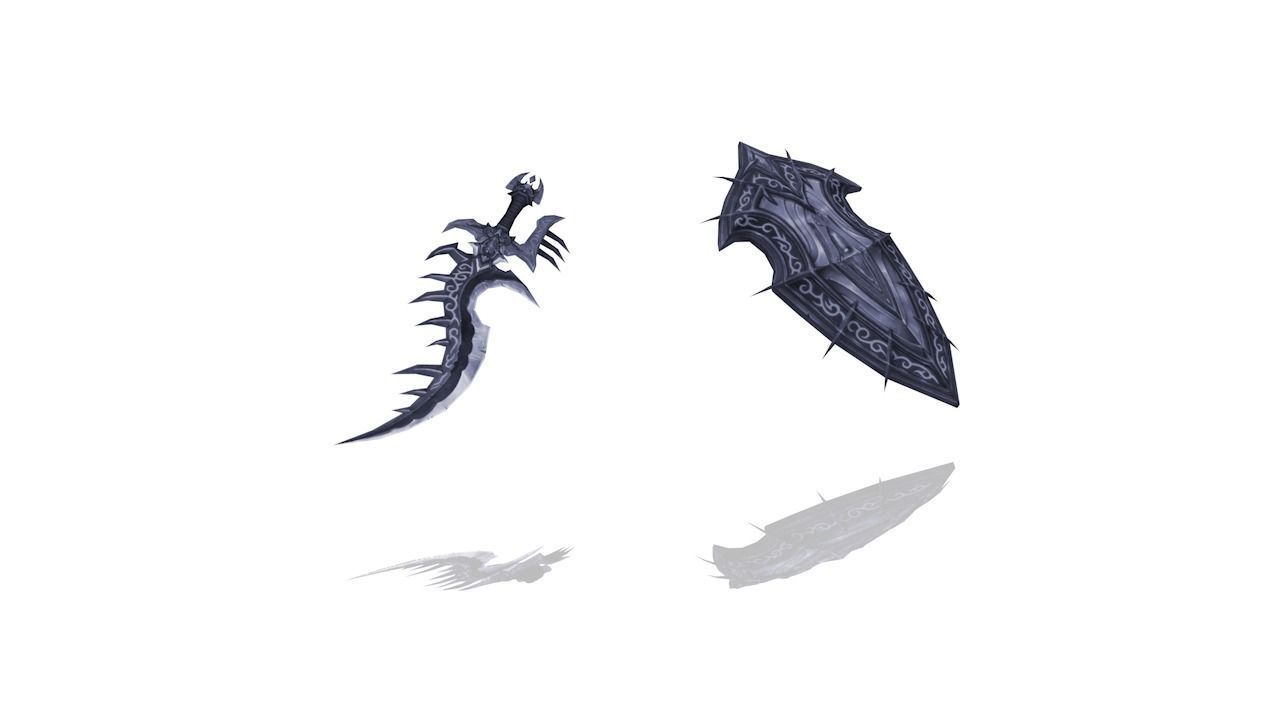 3D model Cursed - Sword and Shield VR / AR / low-poly | CGTrader