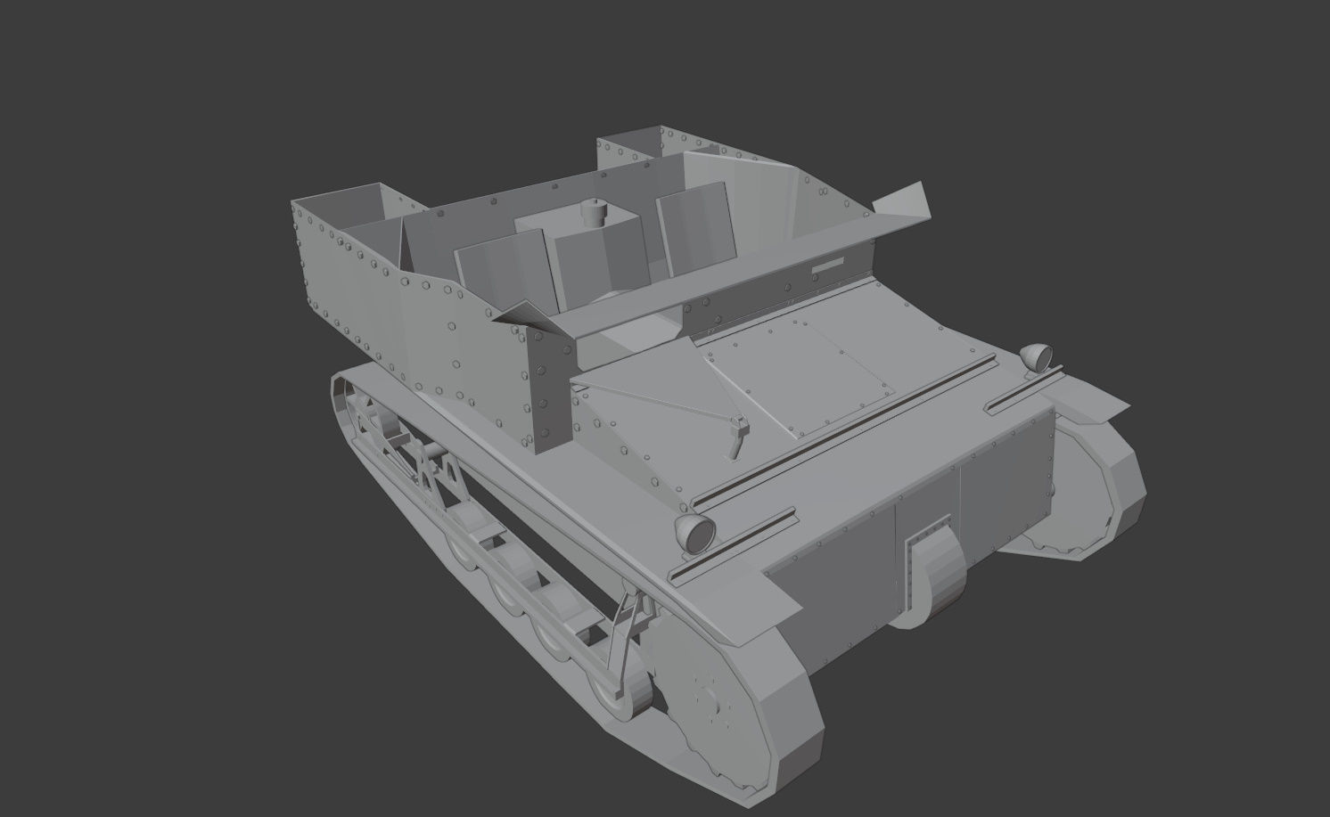 3D model carden loyd tankette 3D Model Low Poly VR / AR / low-poly ...