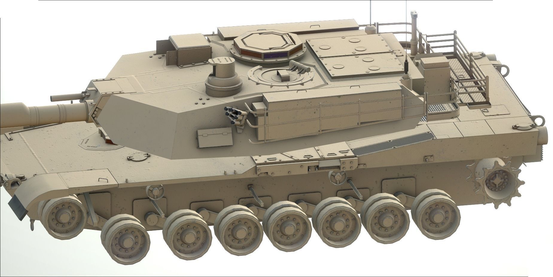 3D model M1A2 Abrams Main Battle Tank VR / AR / low-poly | CGTrader