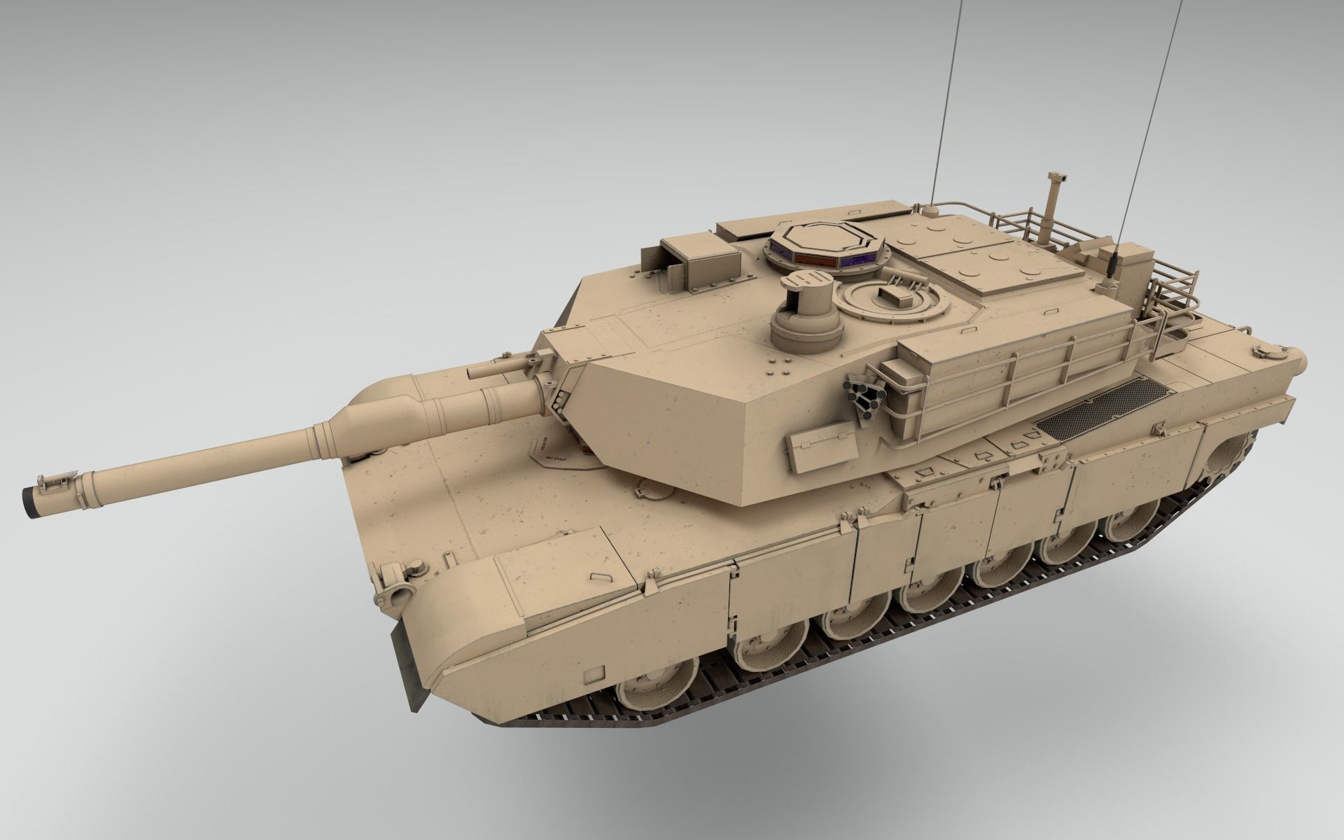 3D model M1A2 Abrams Main Battle Tank VR / AR / low-poly | CGTrader