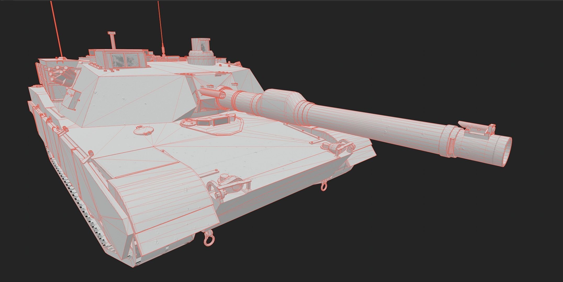 3D model M1A2 Abrams Main Battle Tank VR / AR / low-poly | CGTrader