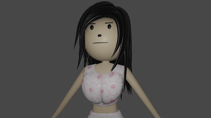 Make Joke of 3D Girl Model free VR / AR / low-poly 3D model | CGTrader