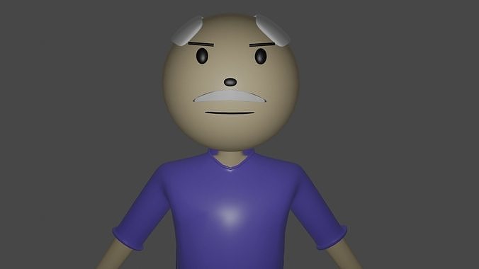 Low Poly Make Joke of Teacher Character free 3D model | CGTrader