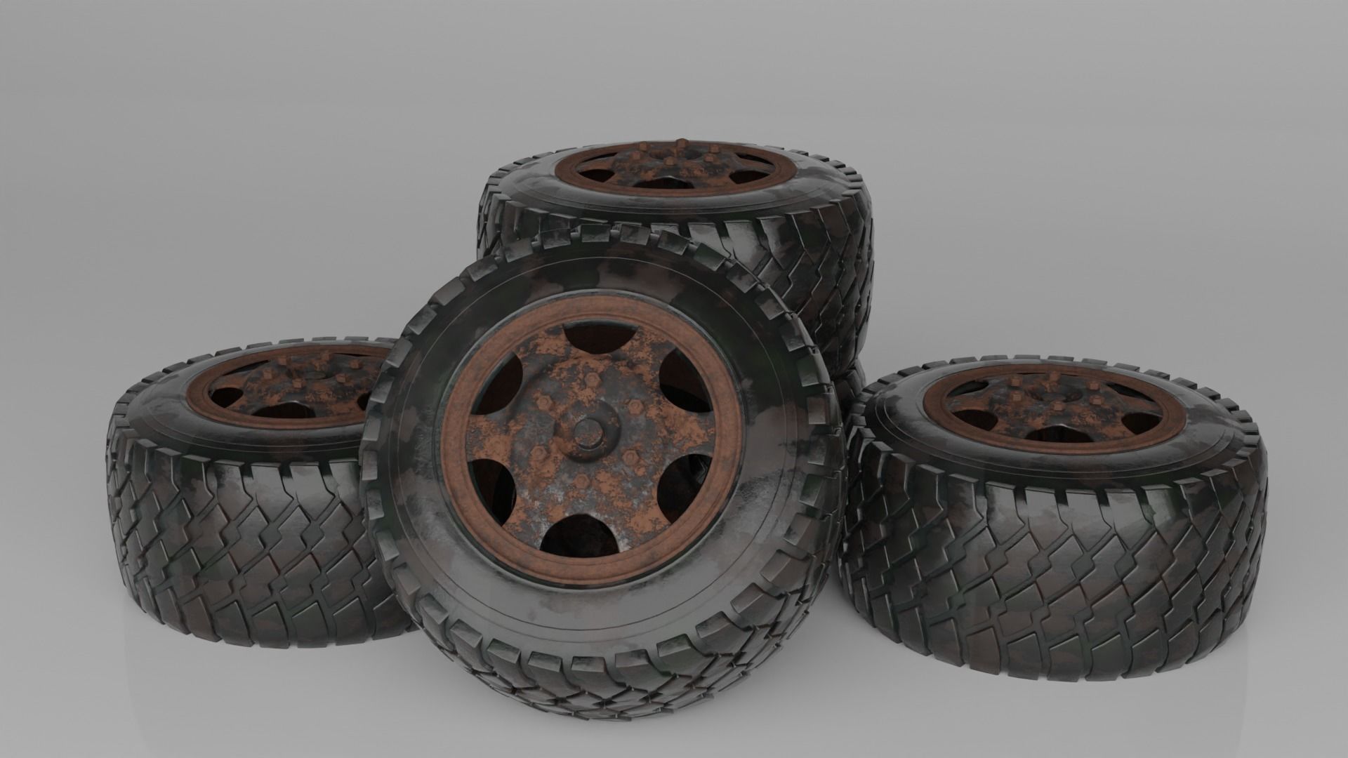 Old Rusty Tire 3D model | CGTrader