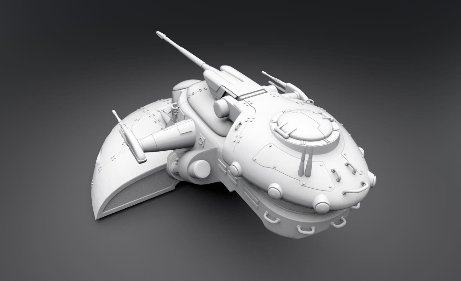 AAT Battle Tank Scale model 3D model 3D printable | CGTrader