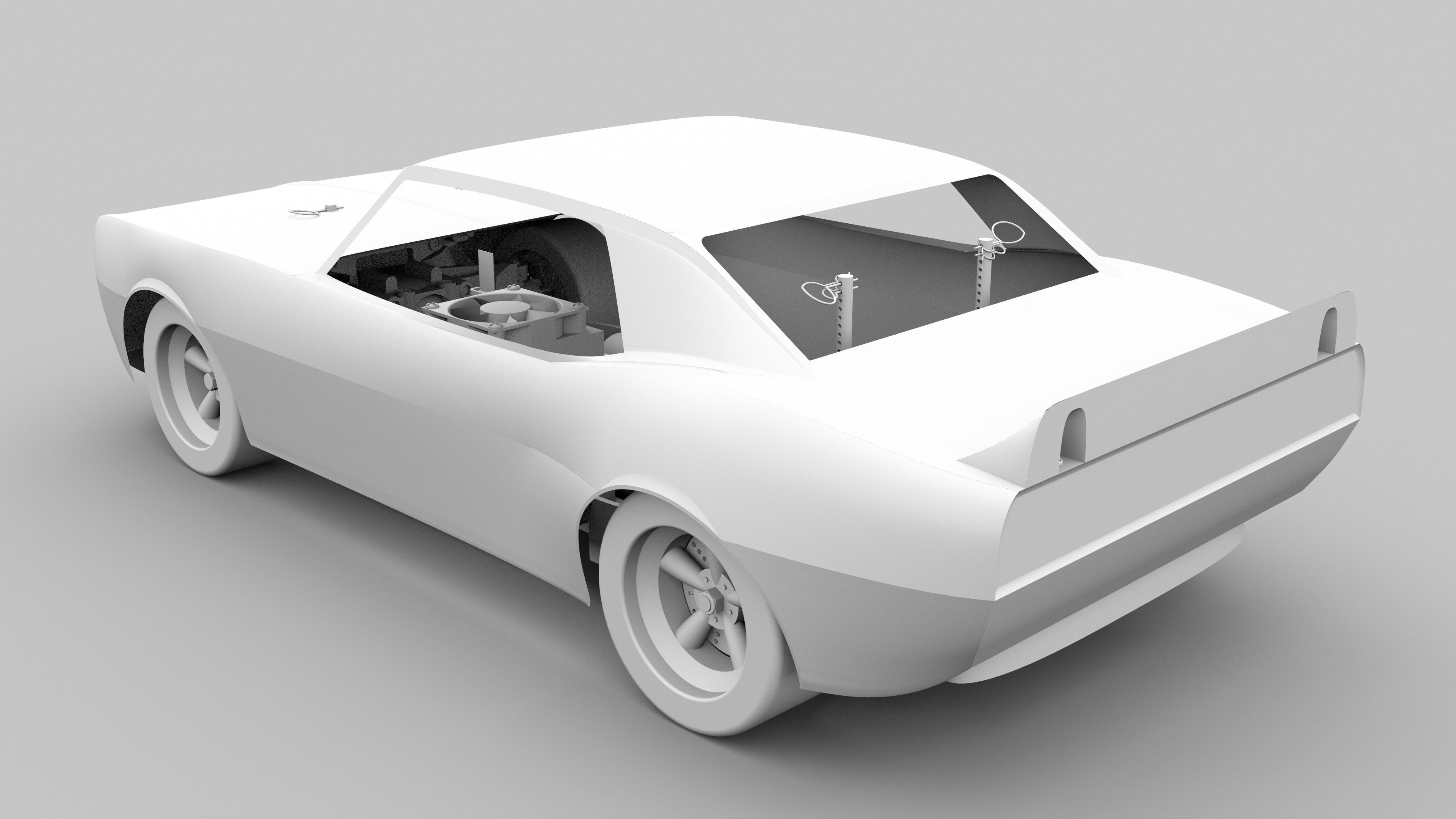 RC Car Tamiya TT-01 with Camaro 1968 SS bodywork 3D model 3D printable ...