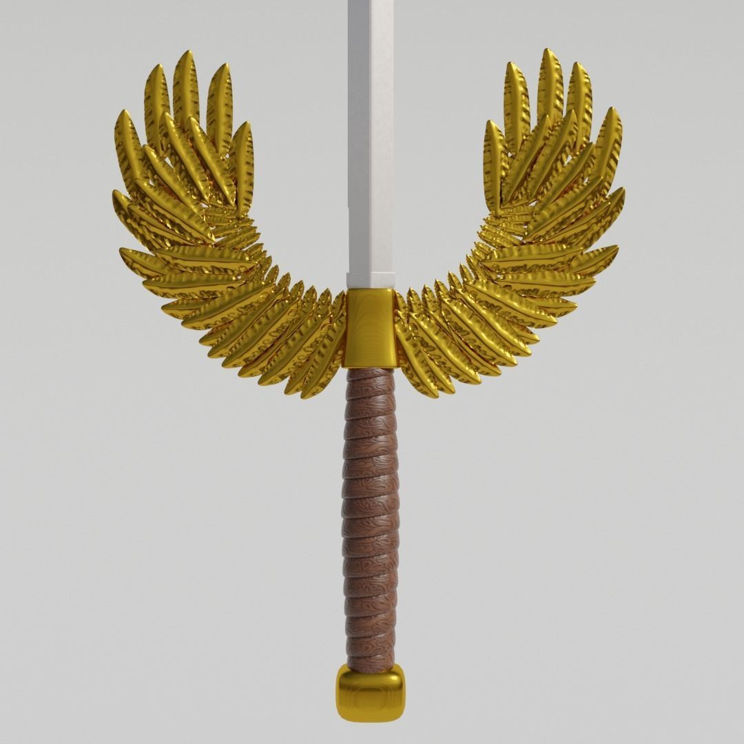 winged sword 3D model | CGTrader