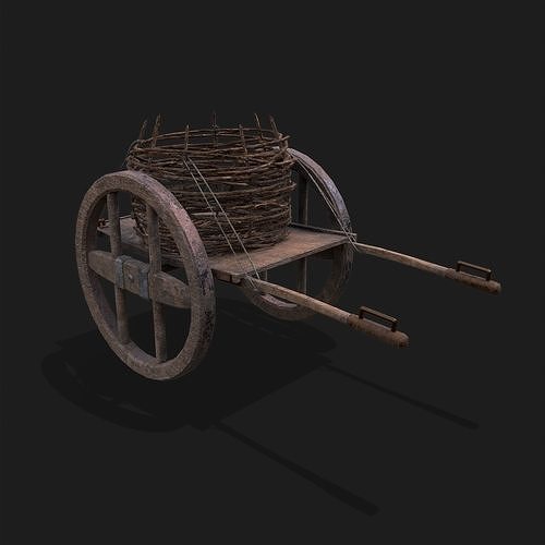 3D model Cart with Basket Display VR / AR / low-poly | CGTrader