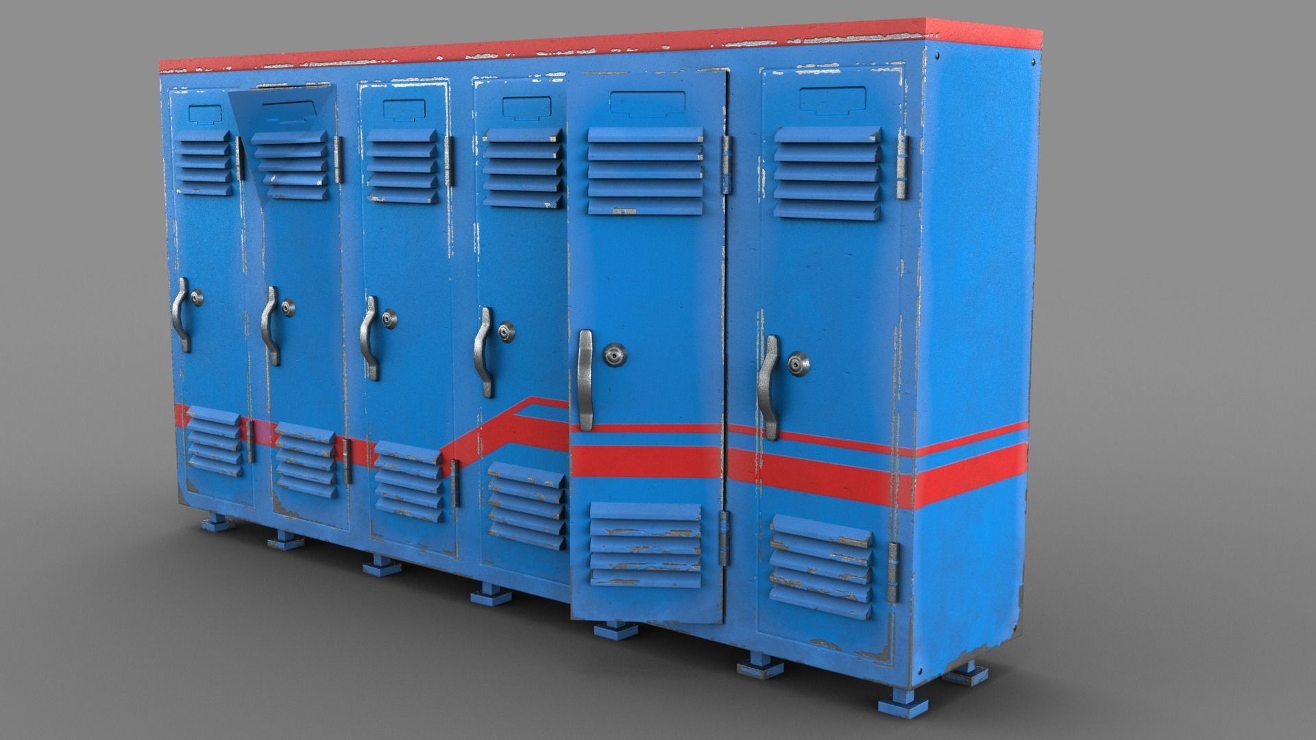 3D model Stylized Lockers VR / AR / low-poly | CGTrader