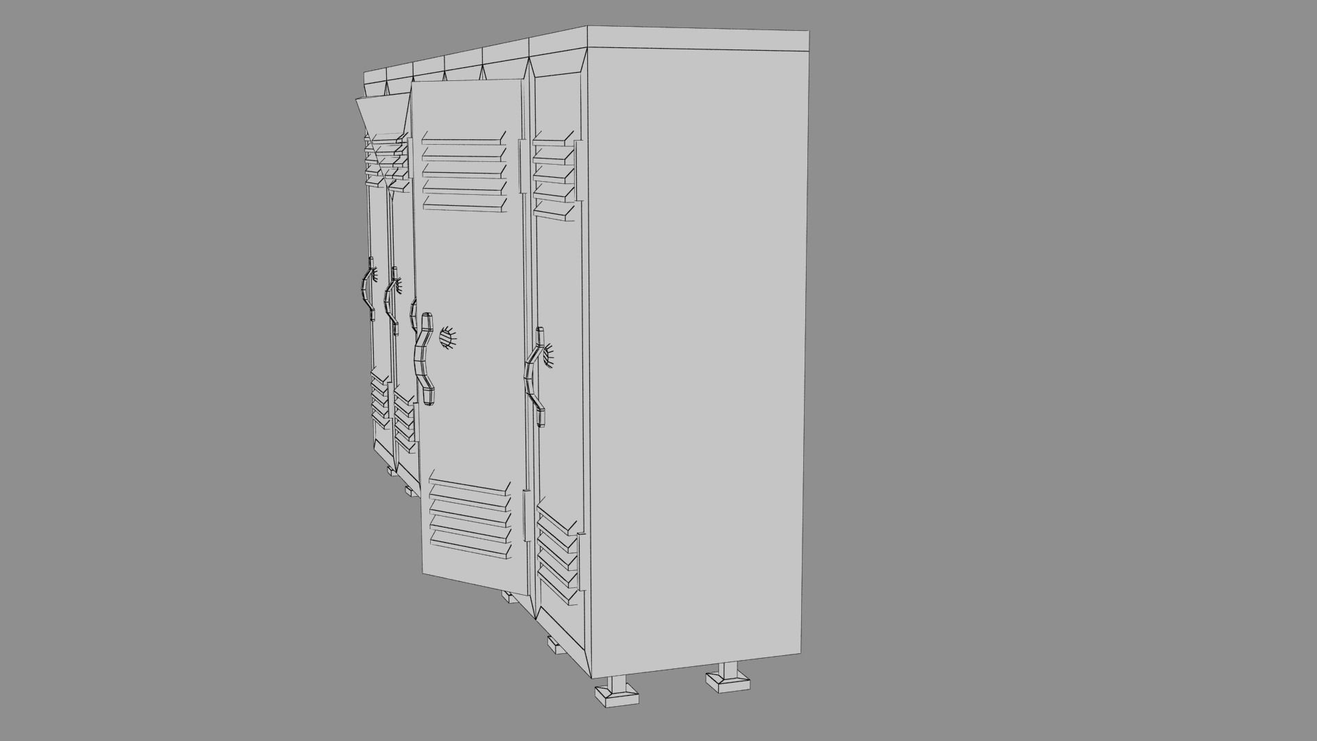 3D model Stylized Lockers VR / AR / low-poly | CGTrader